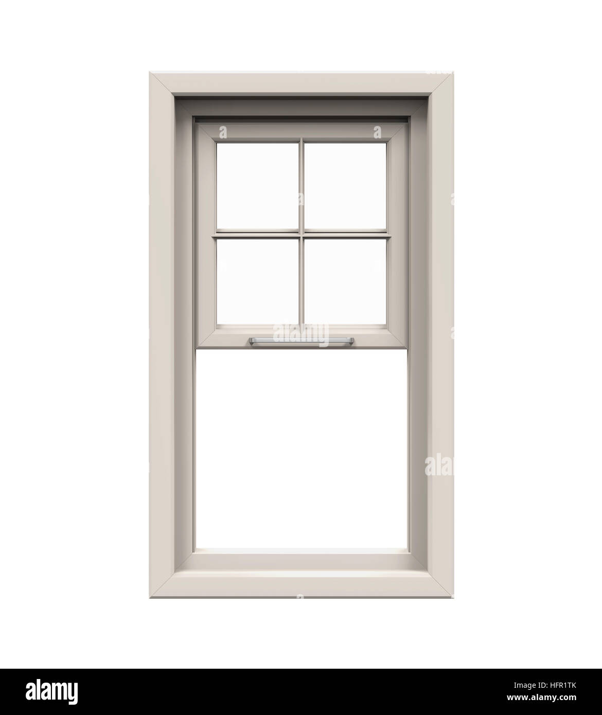 Closed window 3d render with view Cut Out Stock Images & Pictures - Alamy