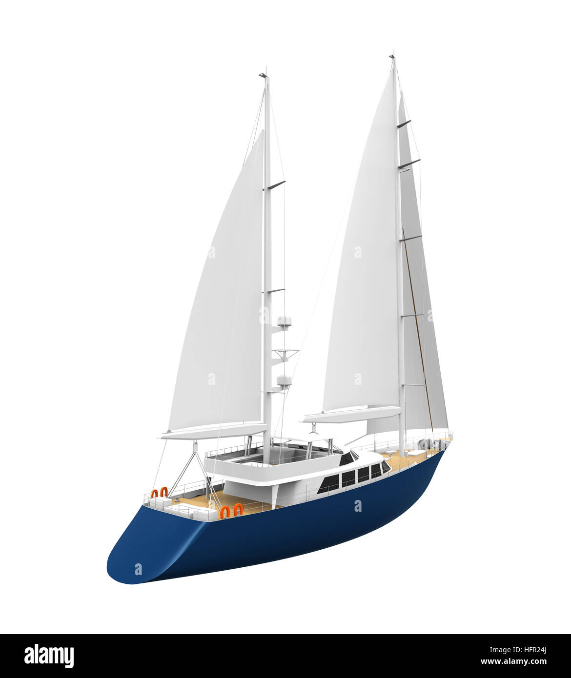 Private sail boat Cut Out Stock Images & Pictures - Alamy