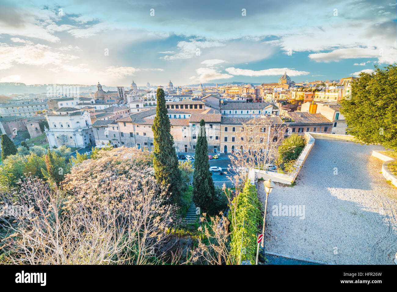 Panoramic view of historic center of Rome, Italy Stock Photo - Alamy