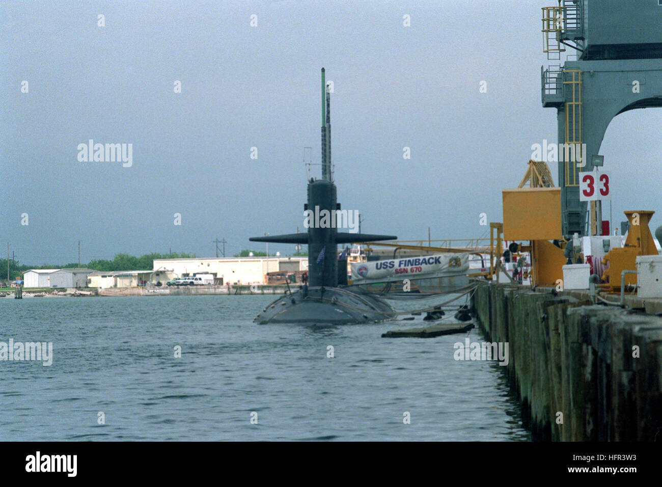 A bow view of the Sturgeon class nuclear-powered attack submarine USS ...