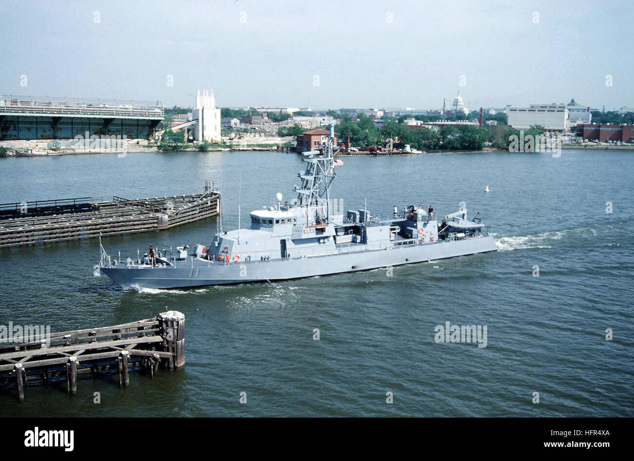 Port bow view of the US Navy (USN) Cyclone Class Coastal Defense Ship ...
