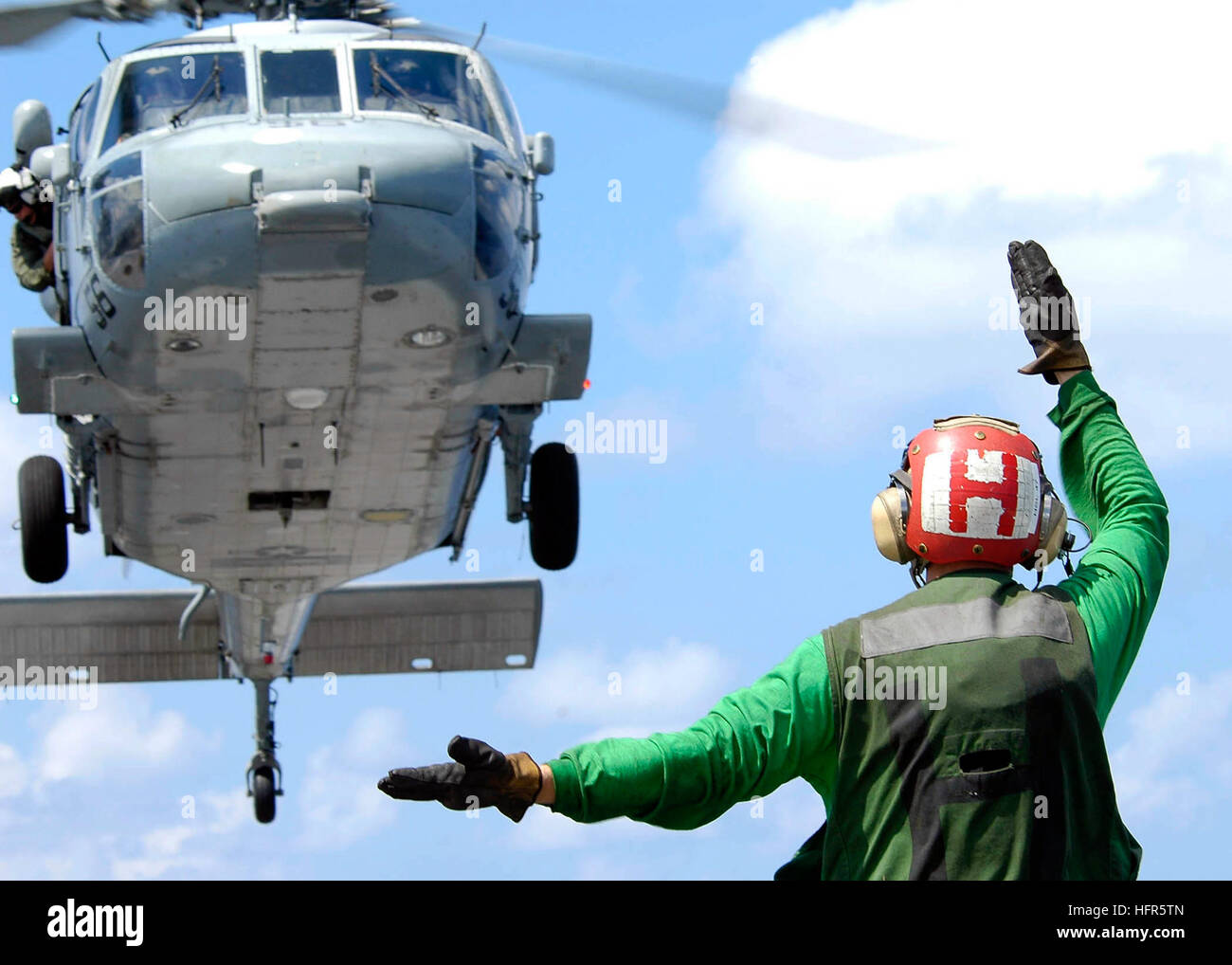 Flight deck director hi-res stock photography and images - Alamy