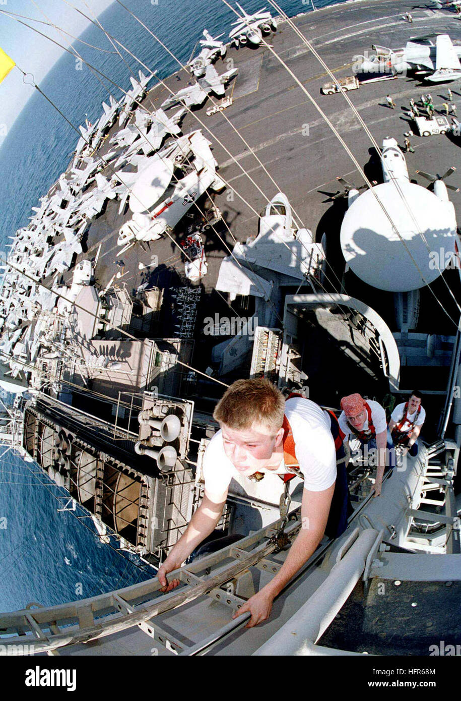 US Navy (USN) Sailors stationed aboard the KITTY HAWK CLASS: Aircraft ...