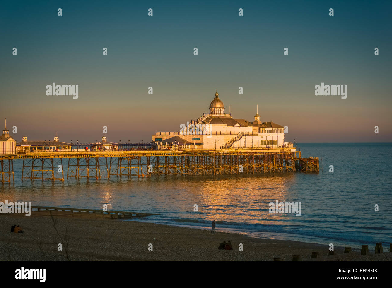 View of Eastbourne Pier at Sunset Stock Photo - Alamy