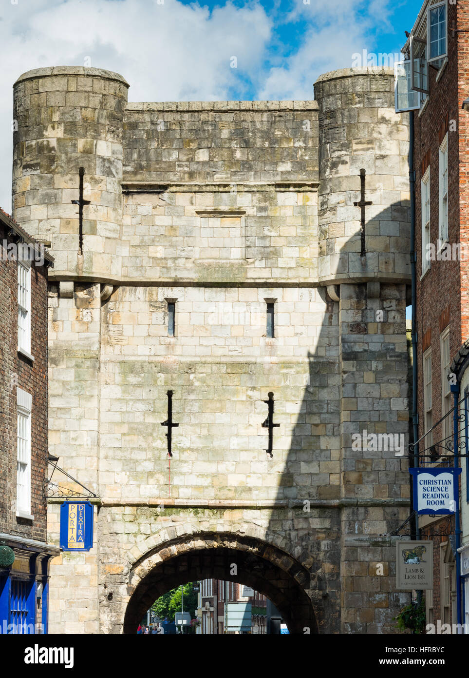 Roman gate in historic York. England. UK Stock Photo - Alamy