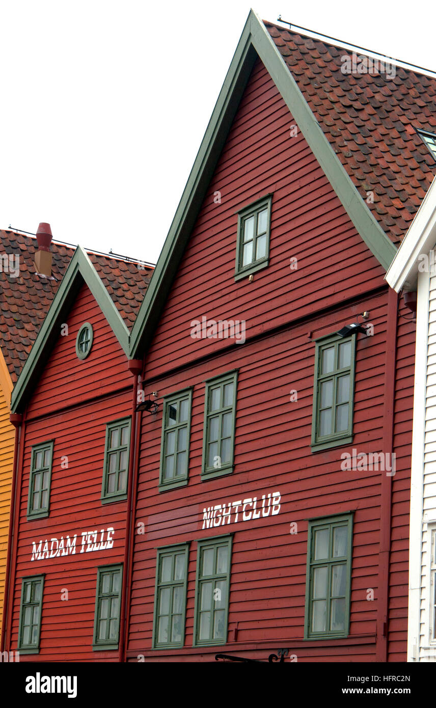 Beautiful colored village Bergen, Norway Stock Photo - Alamy