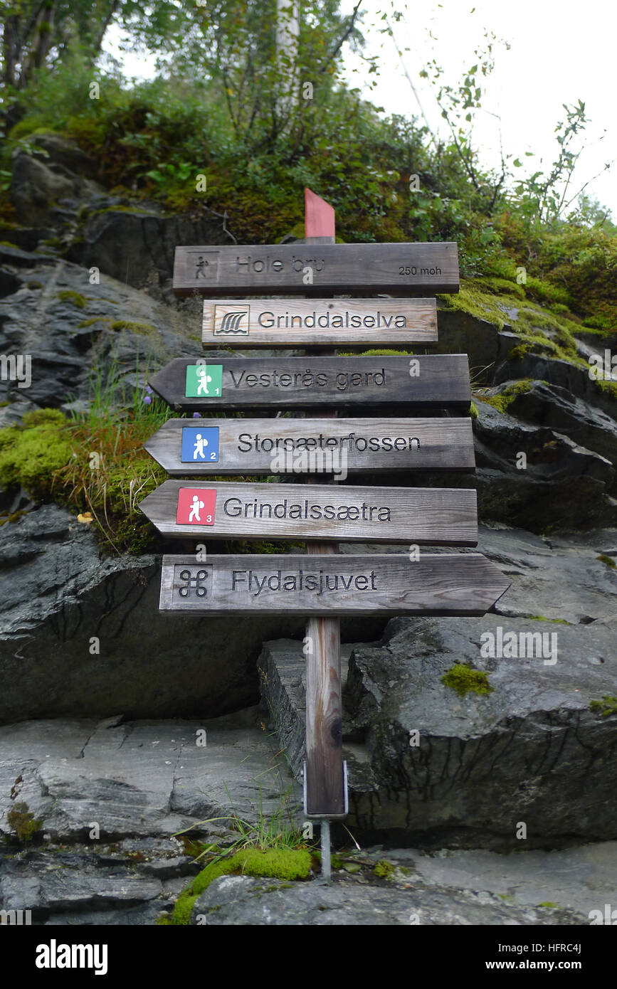 Norwegian travel and direction signs hi-res stock photography and ...