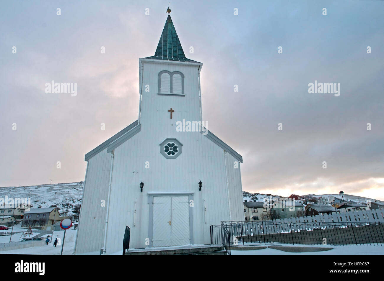 Cemetary in village Norway in winter snow Stock Photo - Alamy
