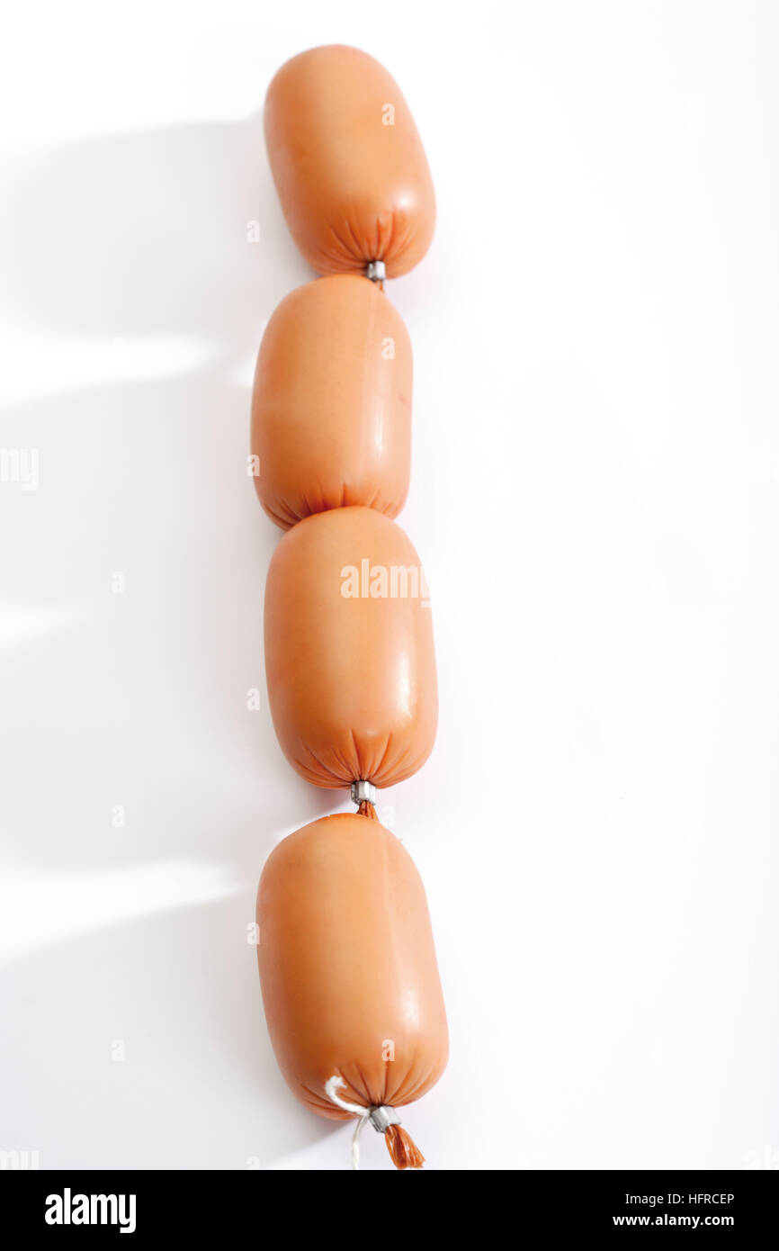 Poultry sausages - chain Stock Photo - Alamy