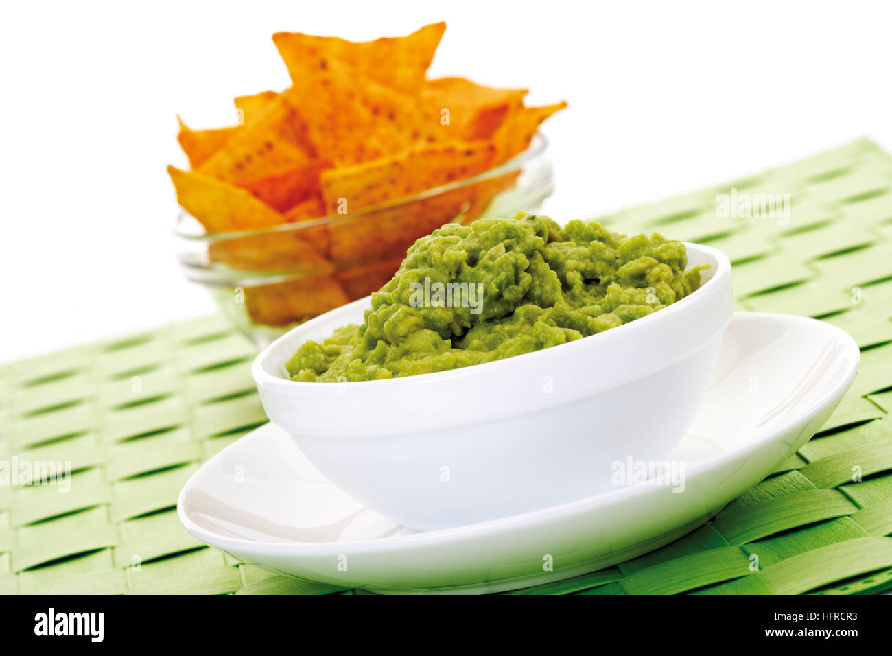 Nachos and avocado dip (guacamole Stock Photo - Alamy