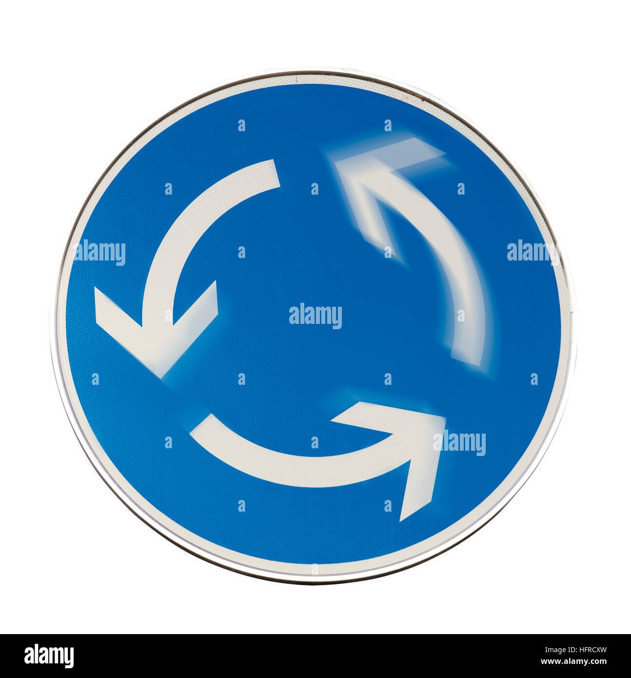 Traffic signs indicating roundabout hi-res stock photography and images ...