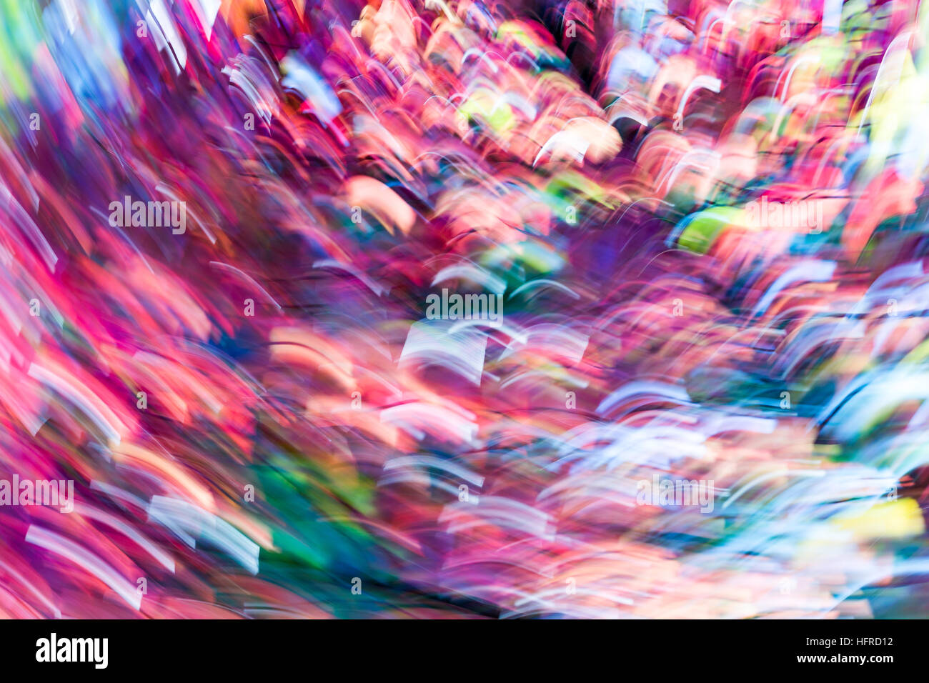 Colorful autumn leaves, distorted, wipe effect, background Stock Photo ...