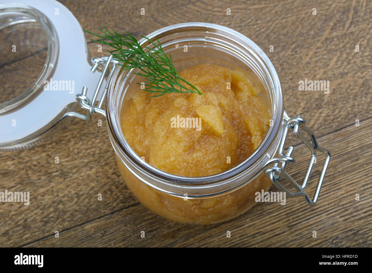 Herring roe with dill on the plate Stock Photo - Alamy