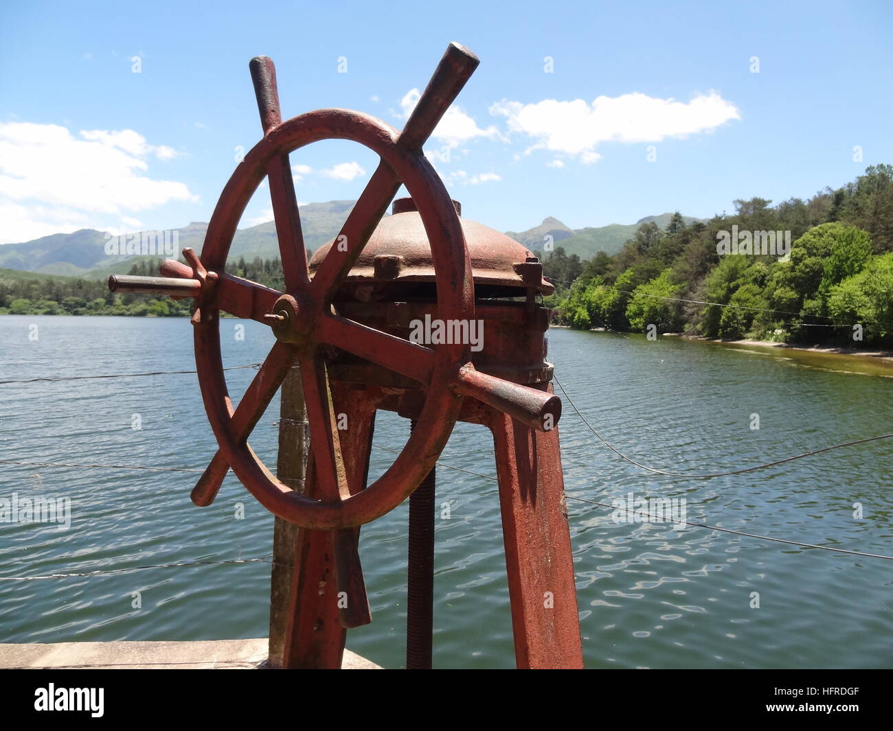 dock on a beautiful lake Stock Photo - Alamy