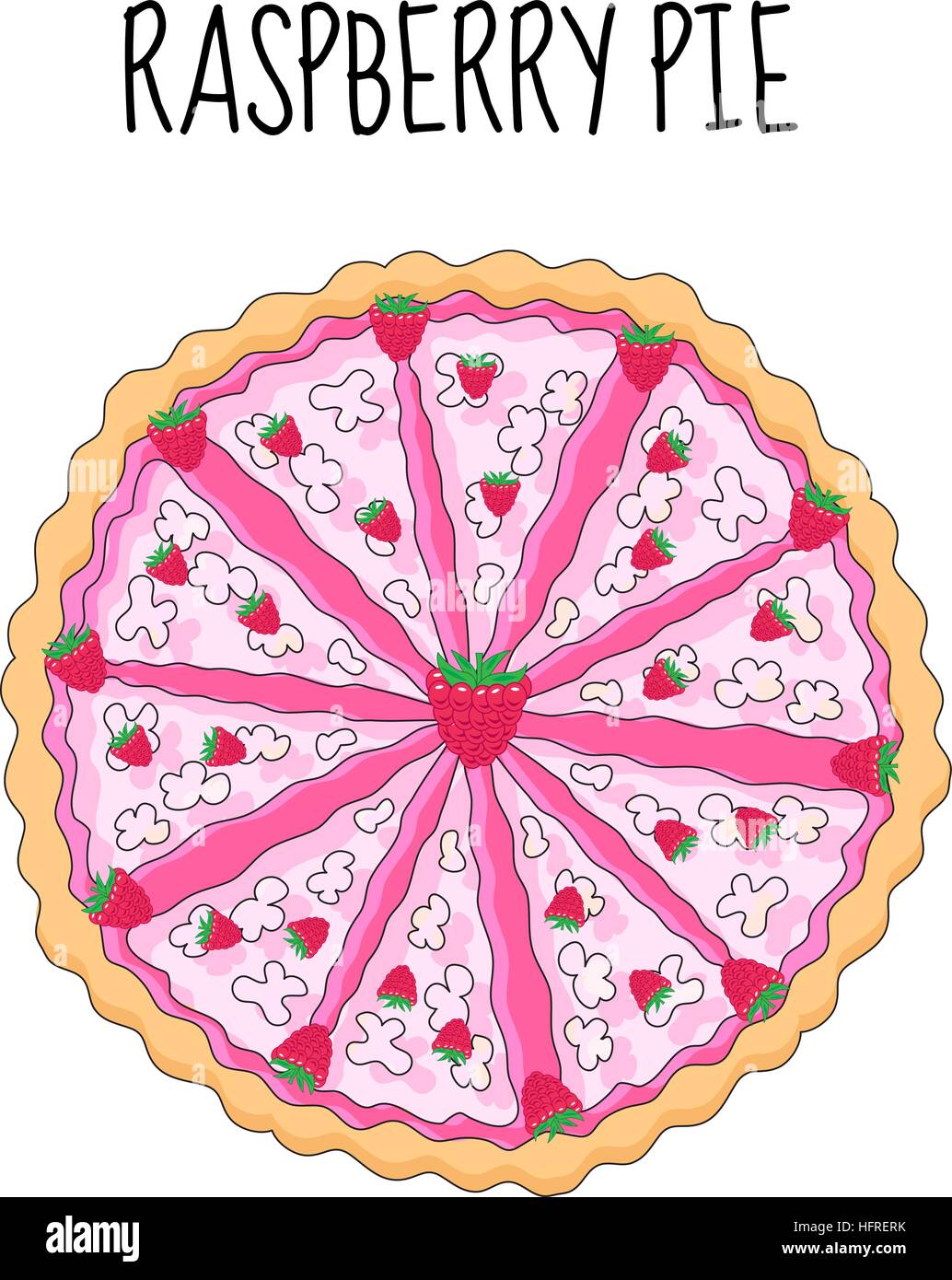 Tart raspberries Stock Vector Images - Alamy