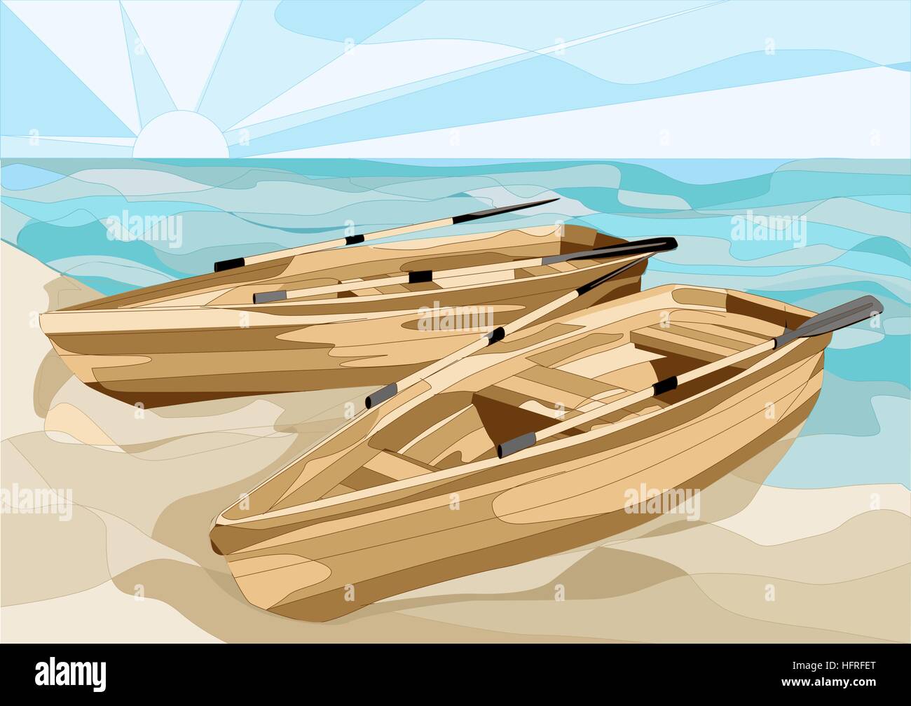 Ocean view water boats Stock Vector Images - Alamy