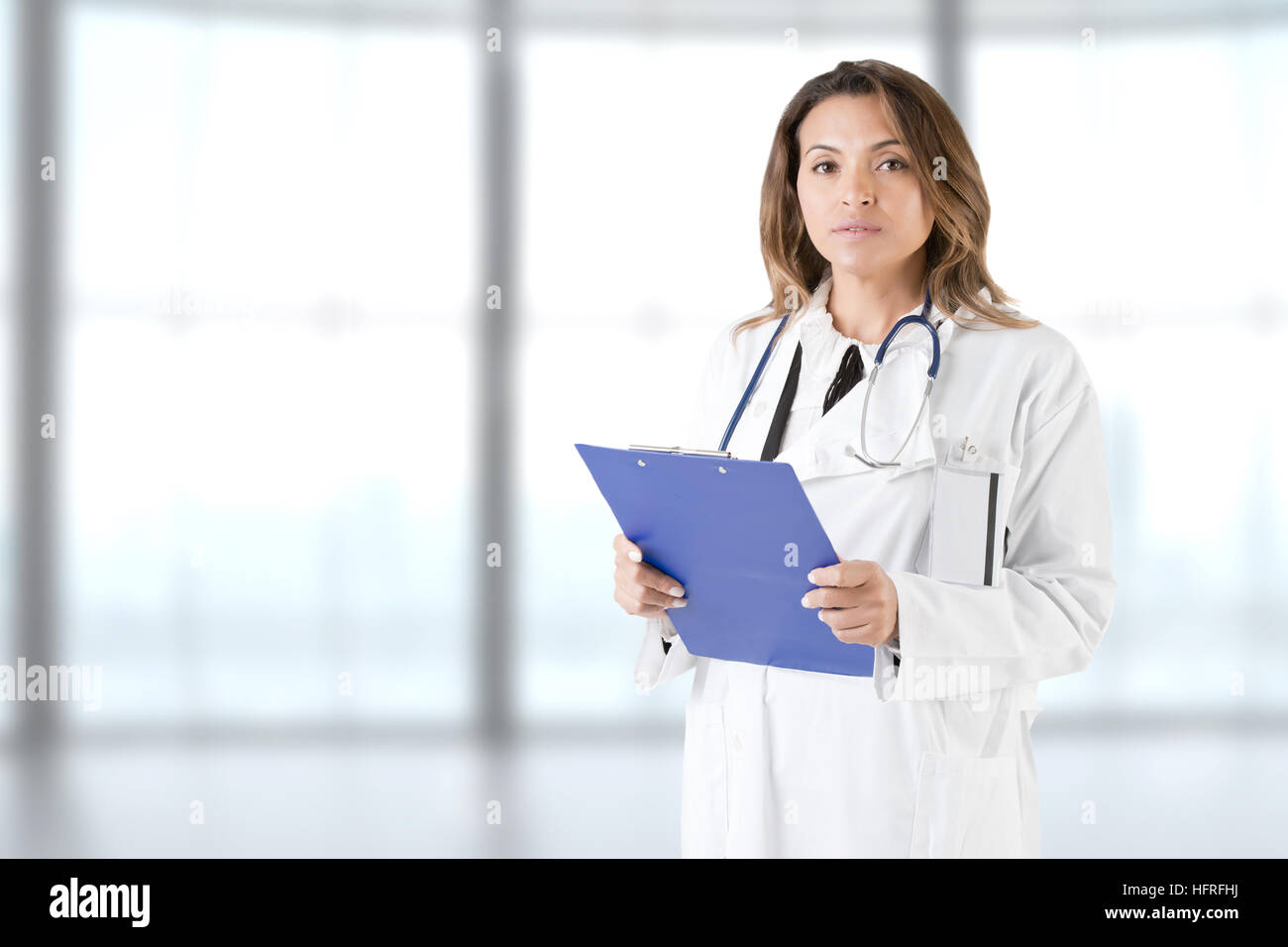 Female doctor at work in an hospital Stock Photo - Alamy