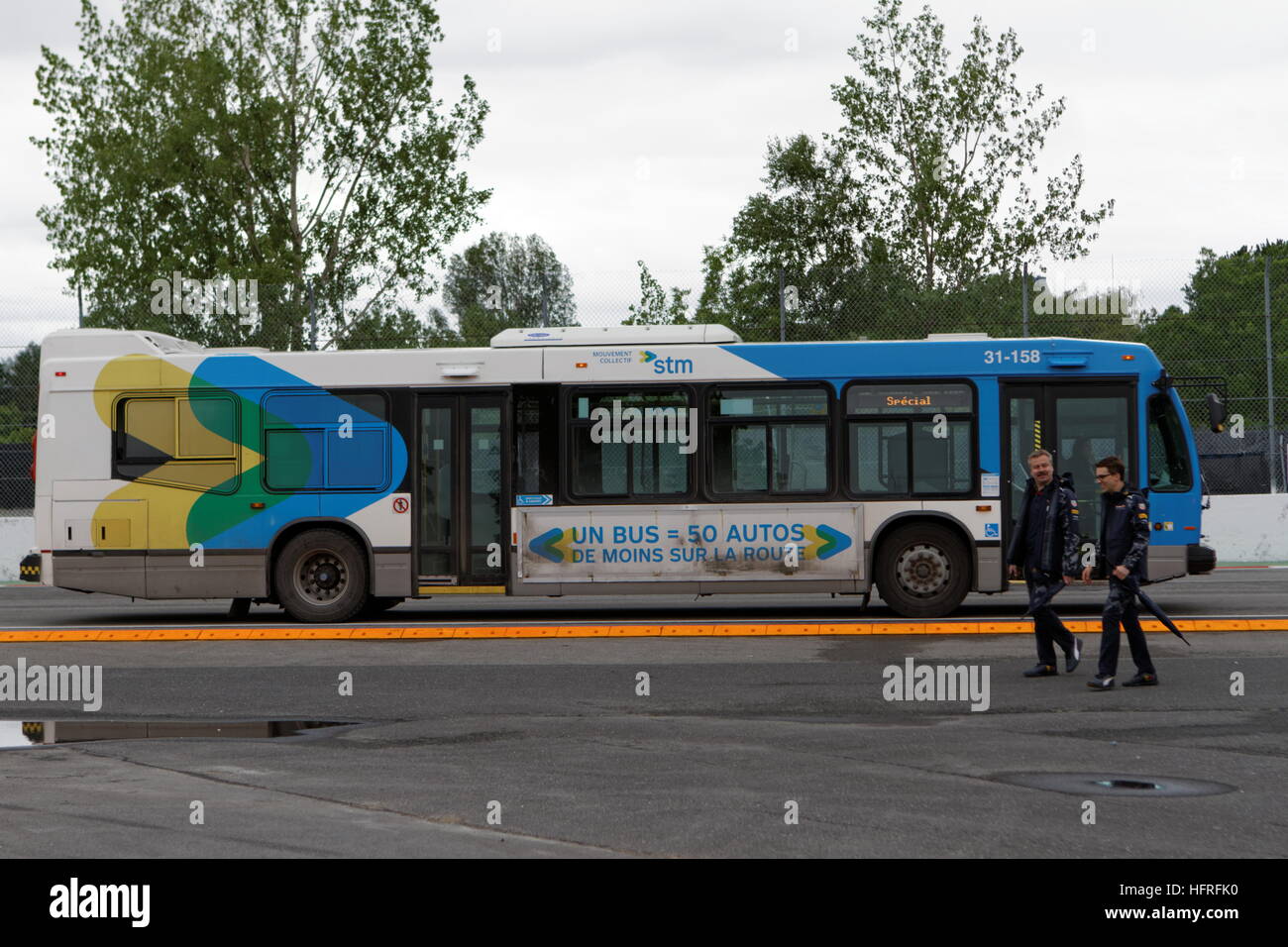 A city of Montreal bus Stock Photo - Alamy