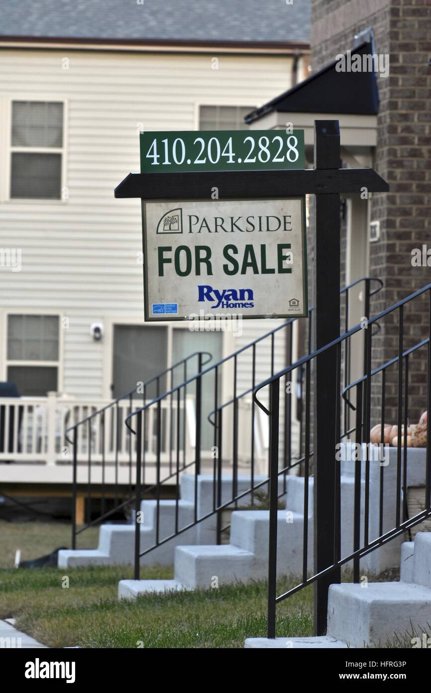 A for sale sign outside a new Ryan homes site Stock Photo - Alamy