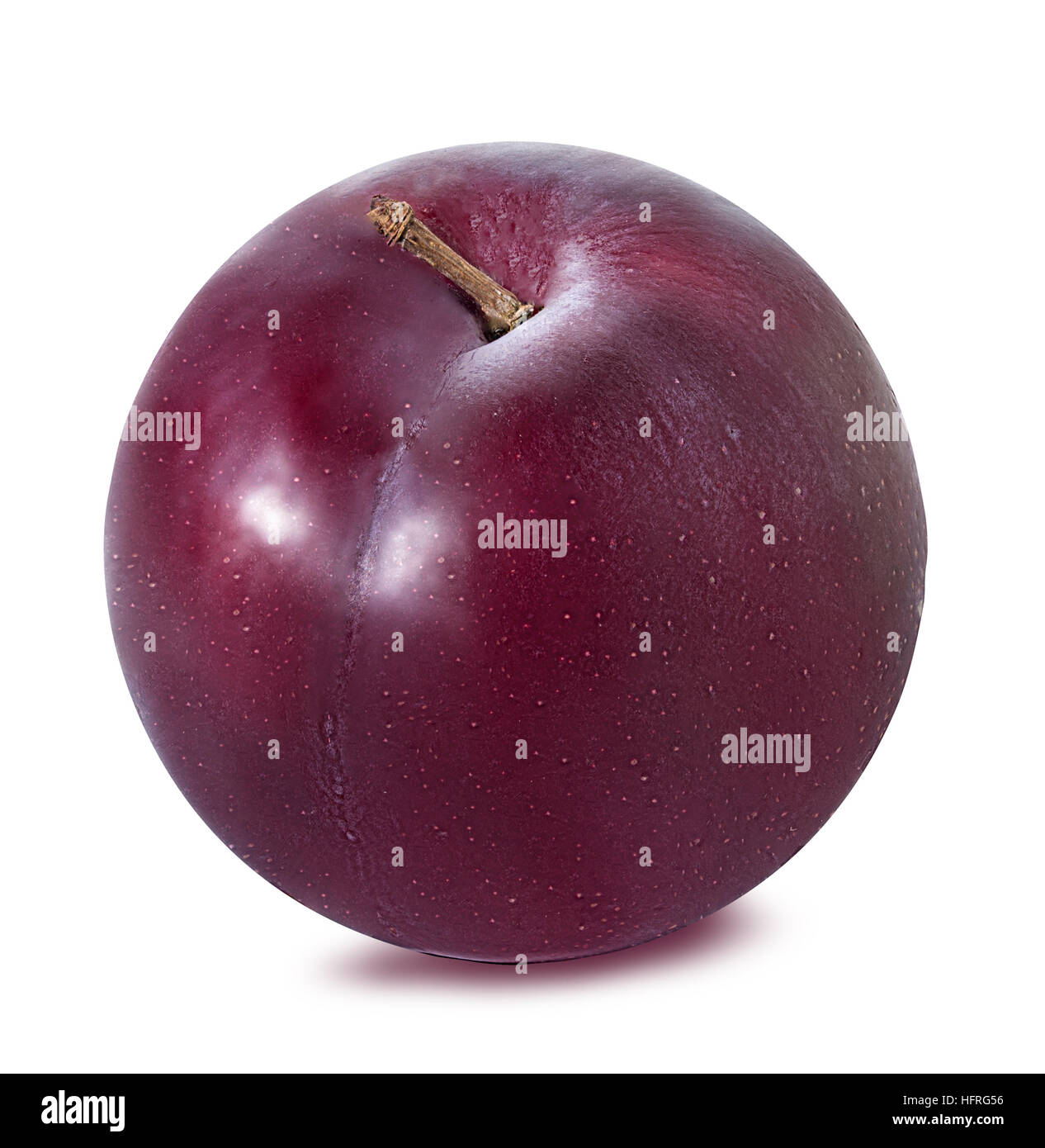plum on a white background Stock Photo - Alamy