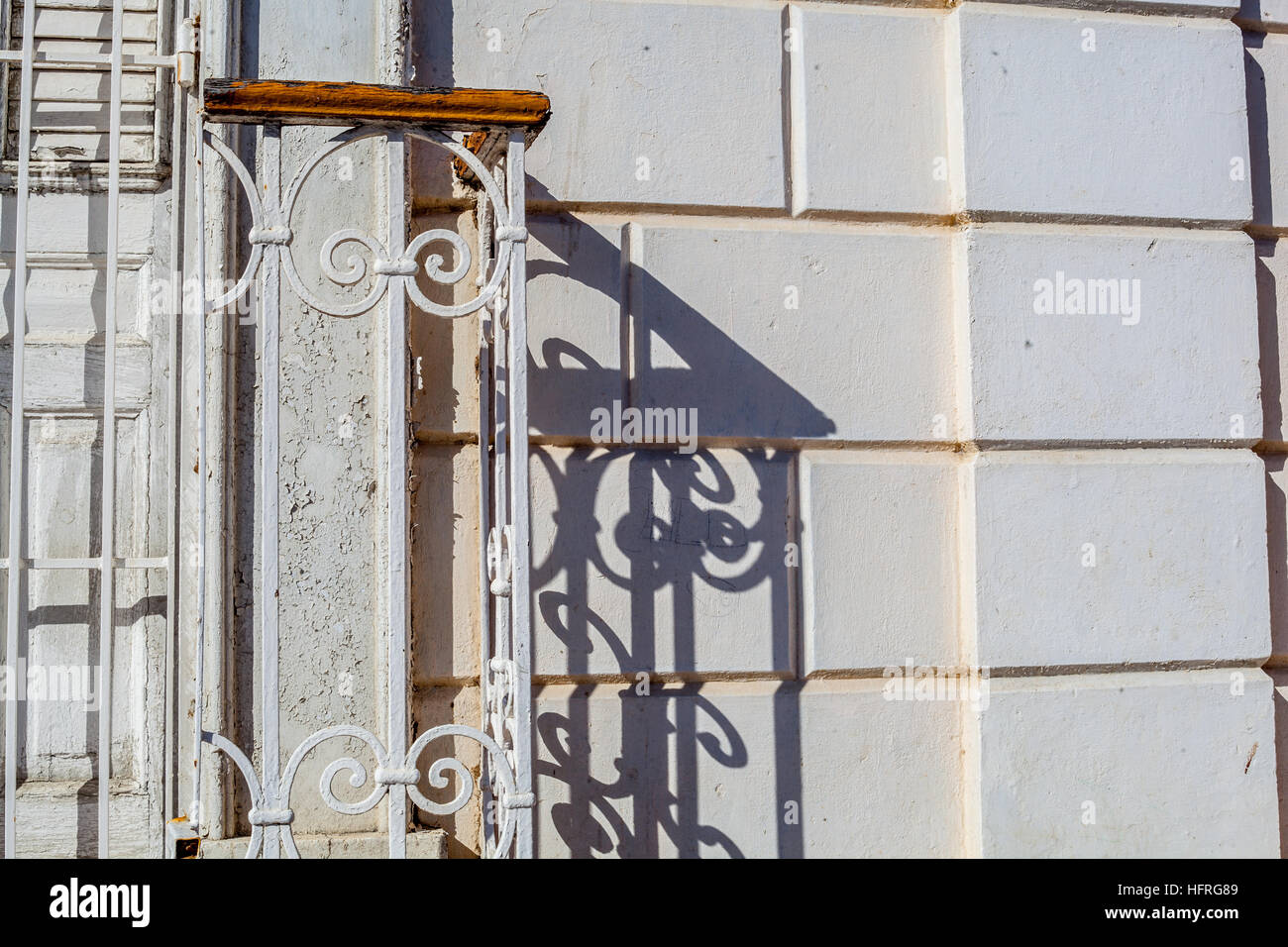 Caribbean iron fence detail Stock Photo - Alamy