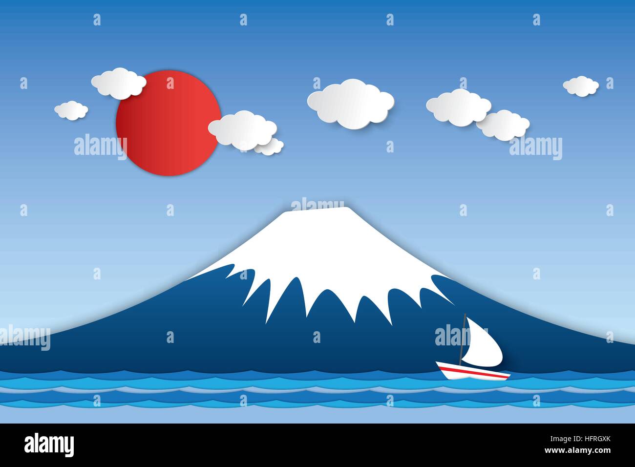 Fuji art vector vectors hi-res stock photography and images - Alamy