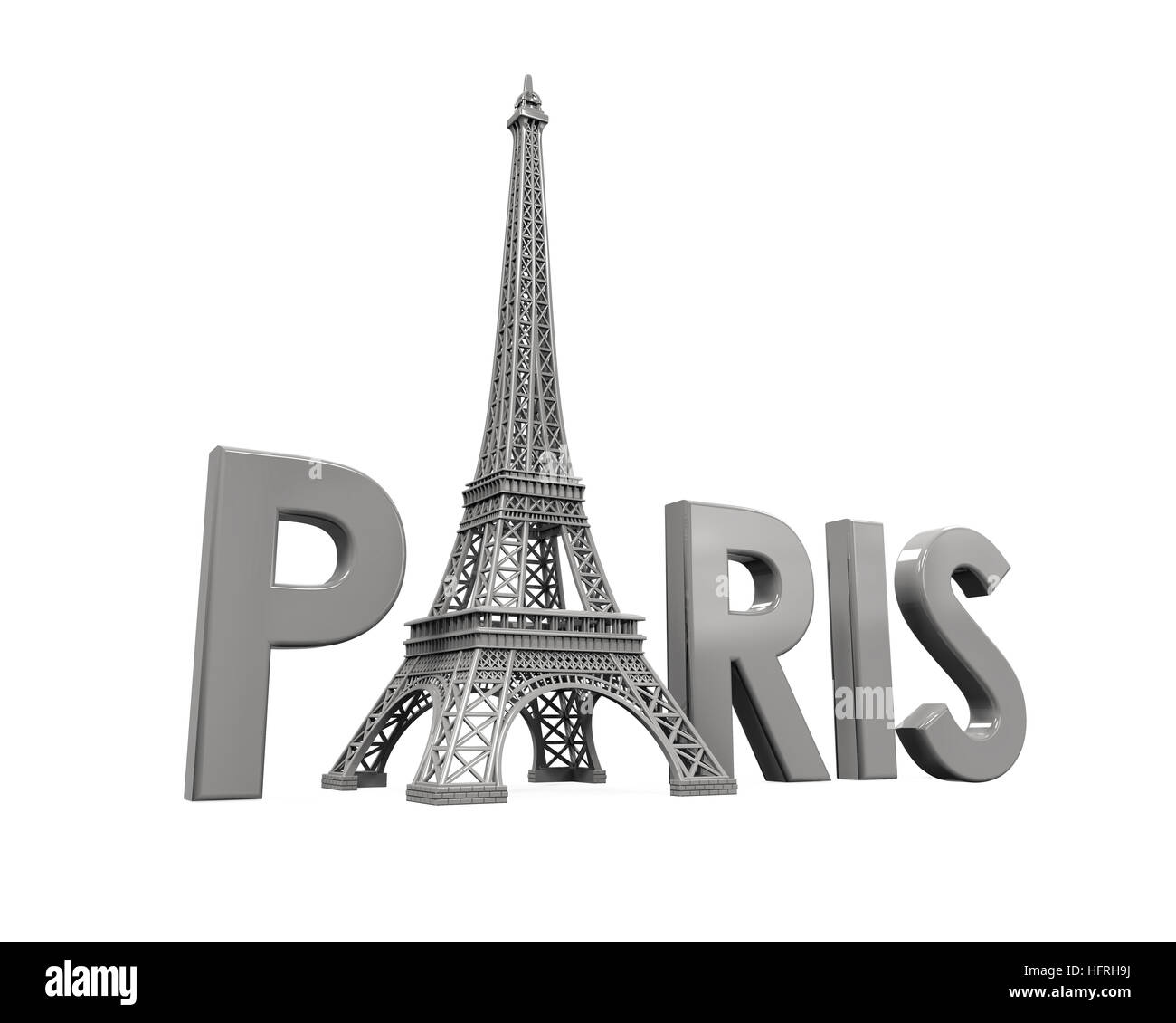 Eiffel Tower with Paris Text Stock Photo - Alamy