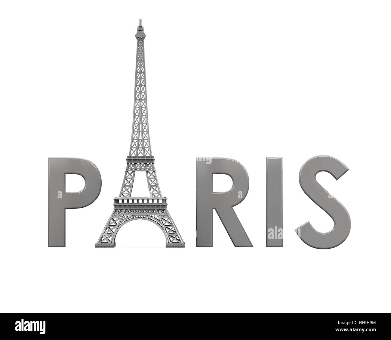 Paris word eiffel tower hi-res stock photography and images - Alamy