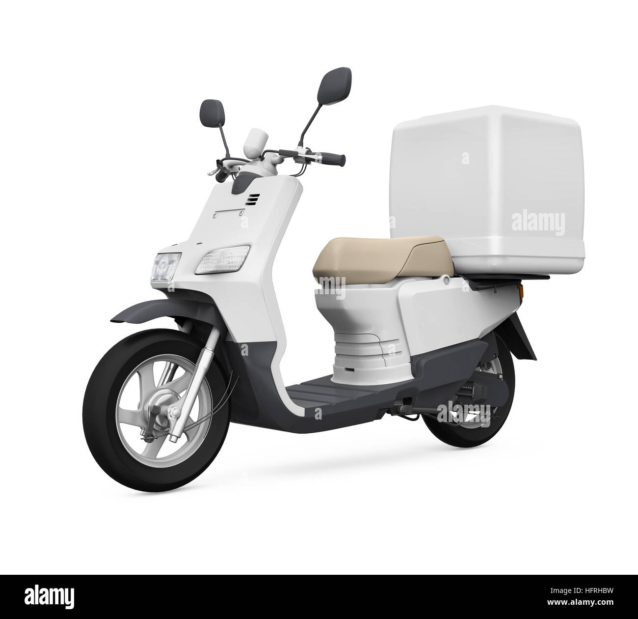 Motorcycle Delivery Isolated Stock Photo - Alamy