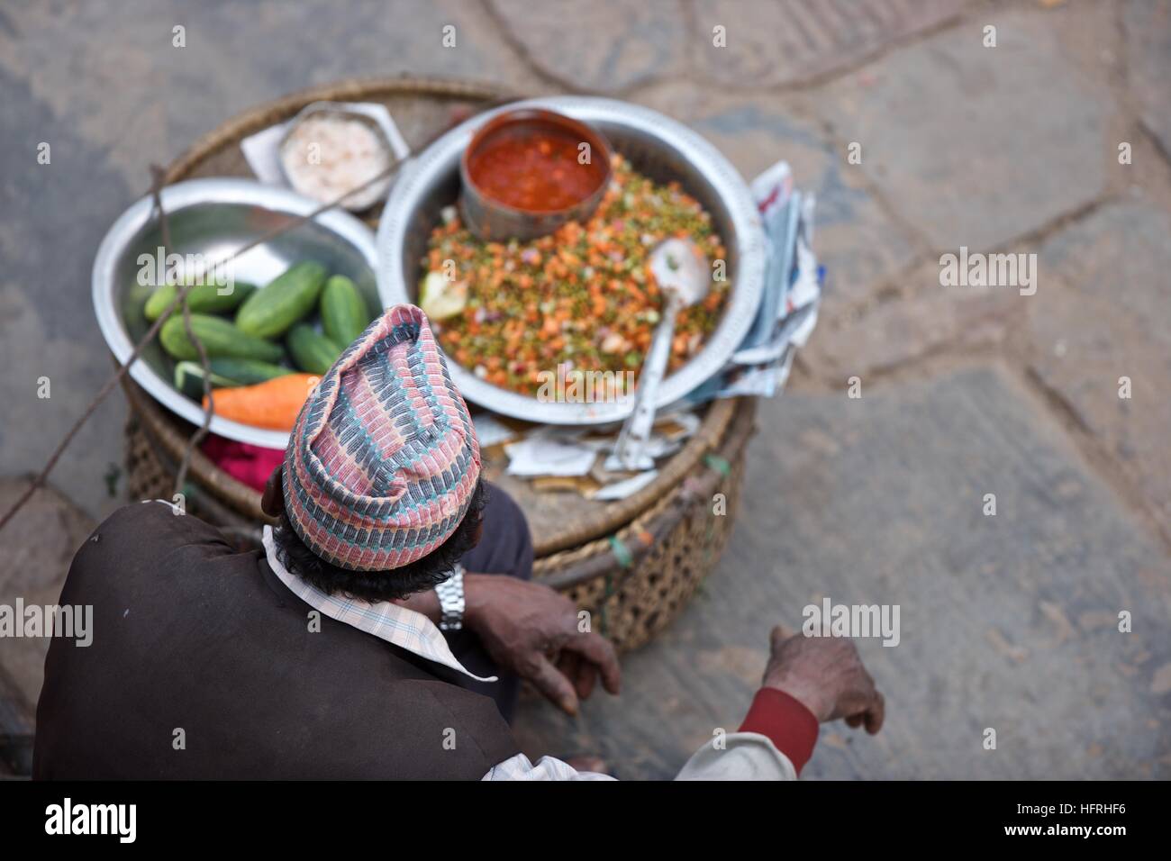 street vendor local village commerce traditional products Stock Photo ...