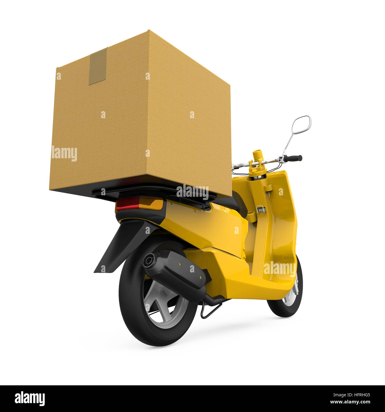 Motorcycle Delivery Isolated Stock Photo - Alamy