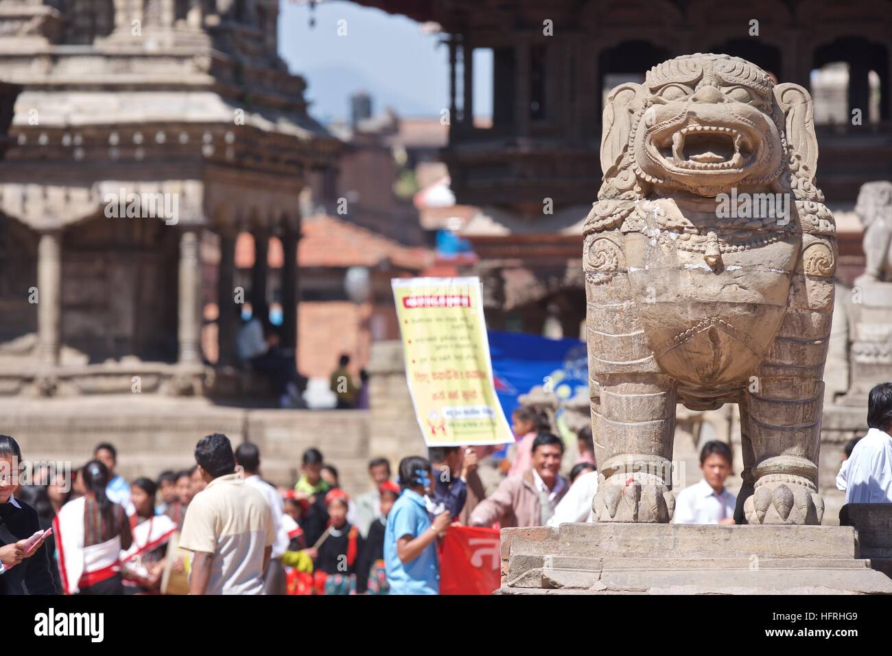 Nepal Kathmandu Asia crowd market square tourism Stock Photo - Alamy