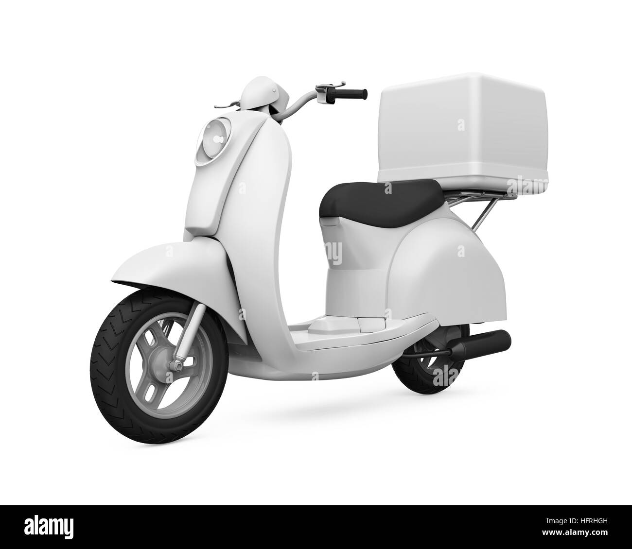 Motorcycle Delivery Isolated Stock Photo - Alamy