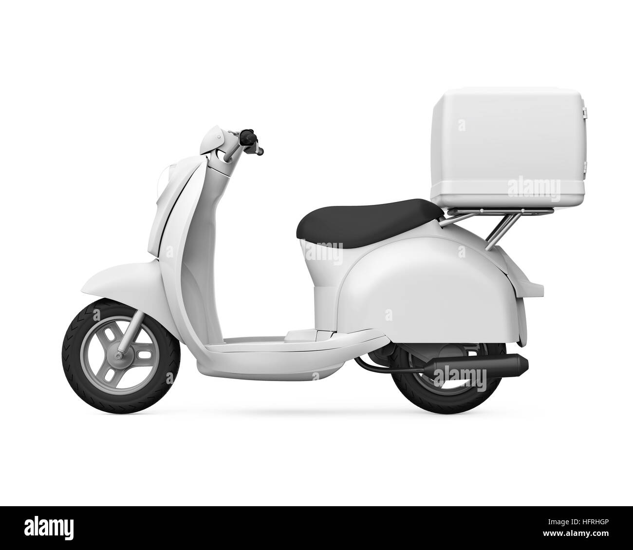 Motorcycle Delivery Isolated Stock Photo - Alamy