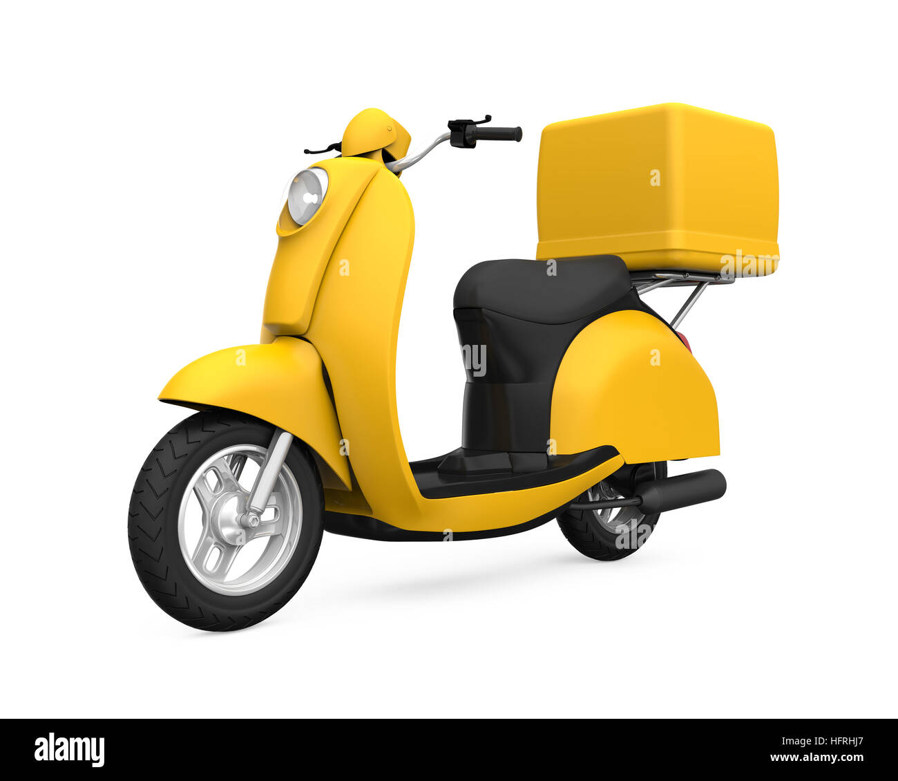 Motorcycle Delivery Isolated Stock Photo - Alamy