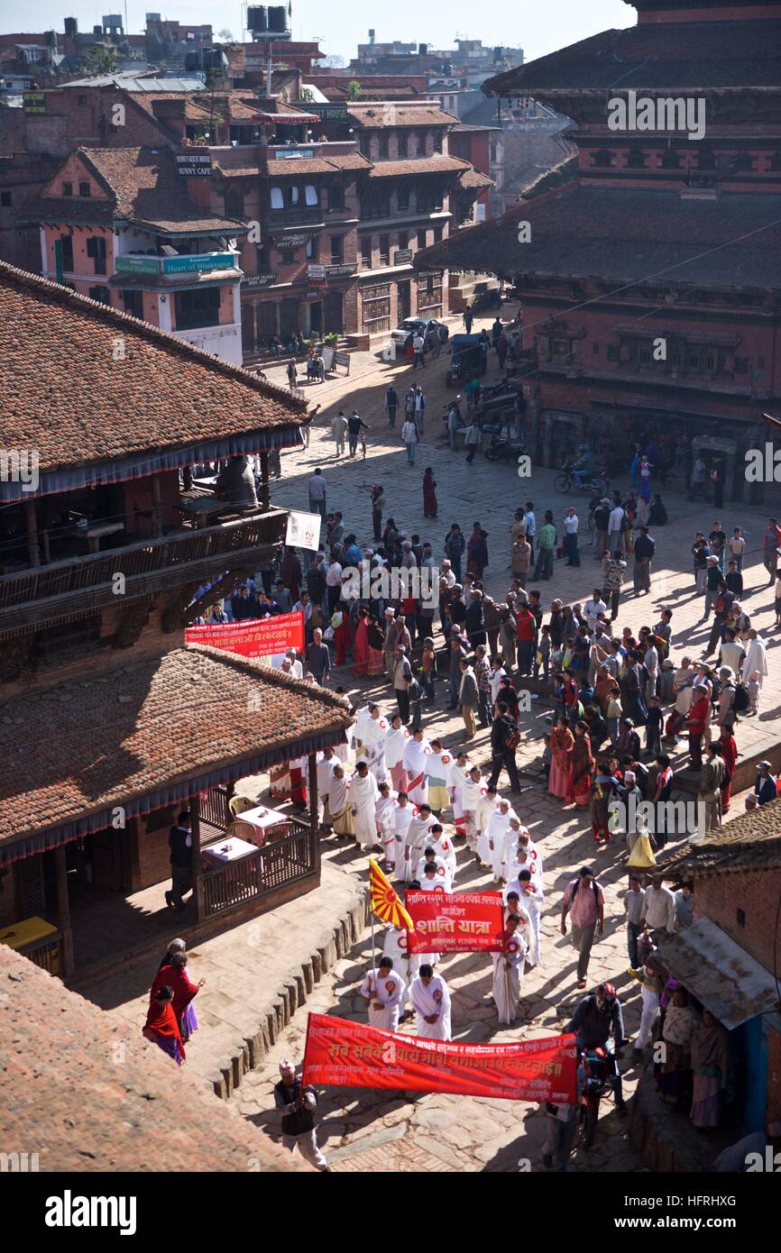 Nepal Kathmandu Asia crowd market square tourism Stock Photo - Alamy