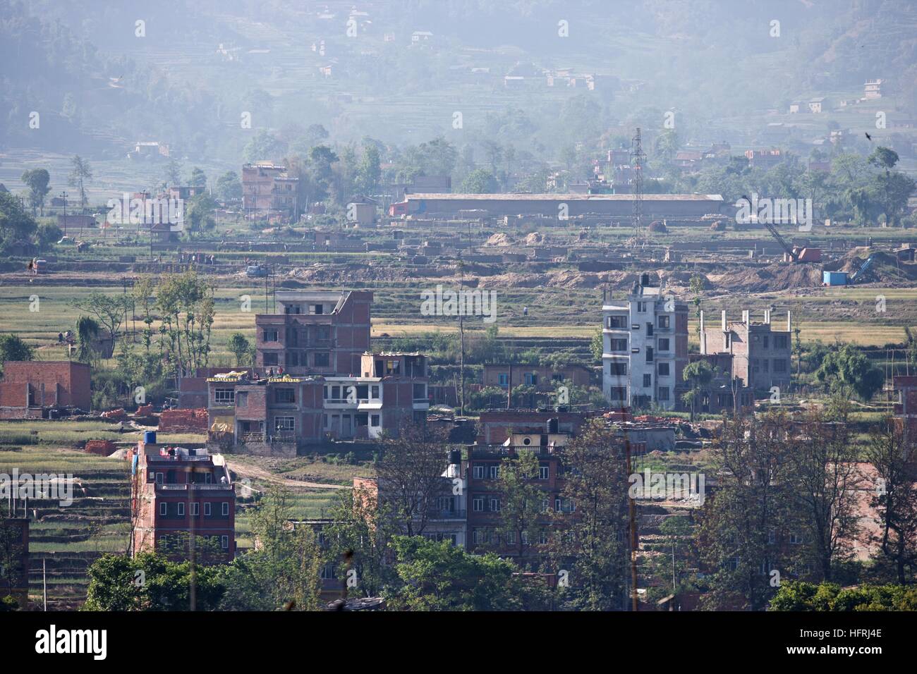 Nepal Kathmandu Asia construction building development fields progress ...