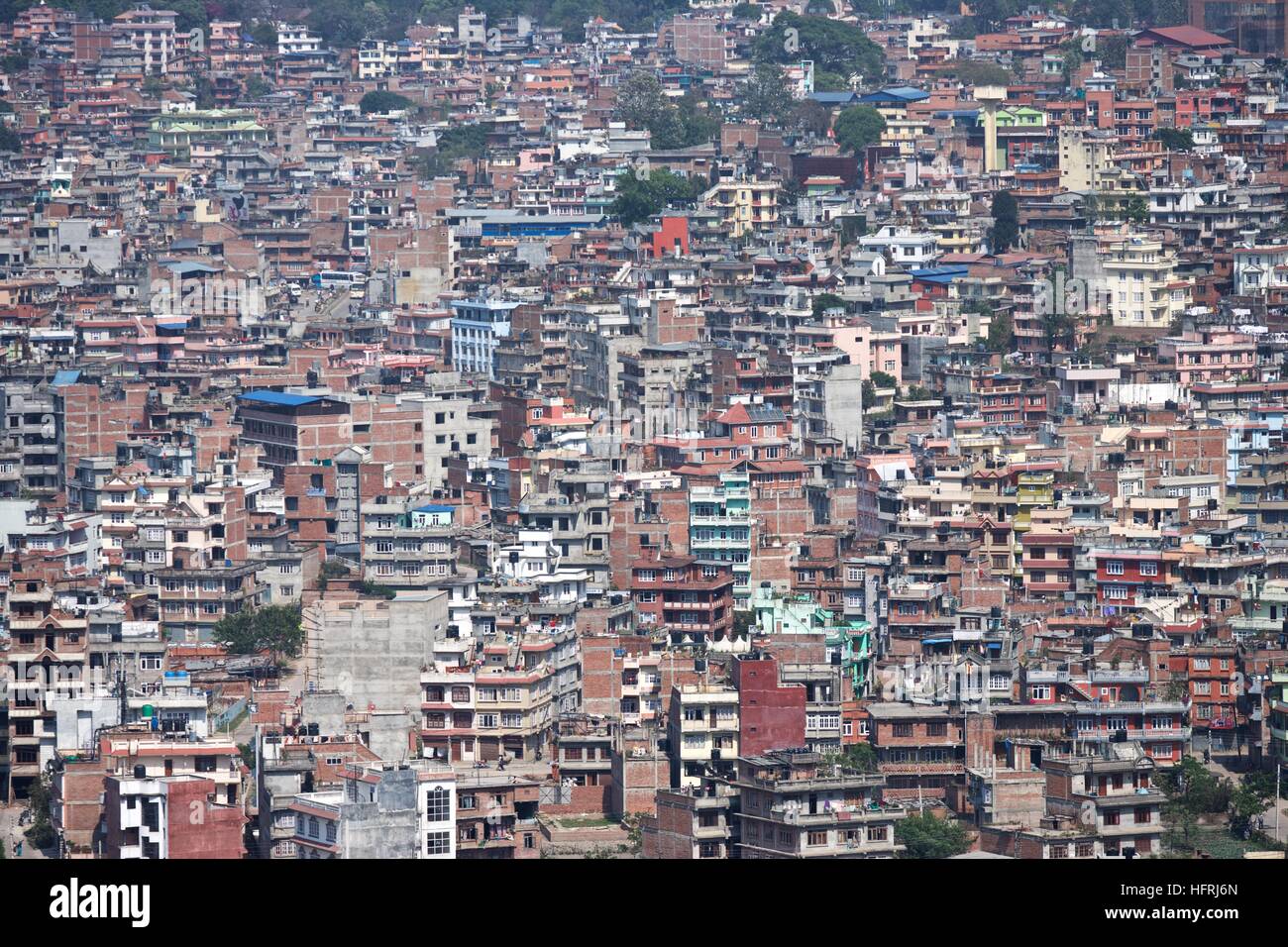 Nepal congestion housing dense concrete development density Stock Photo ...