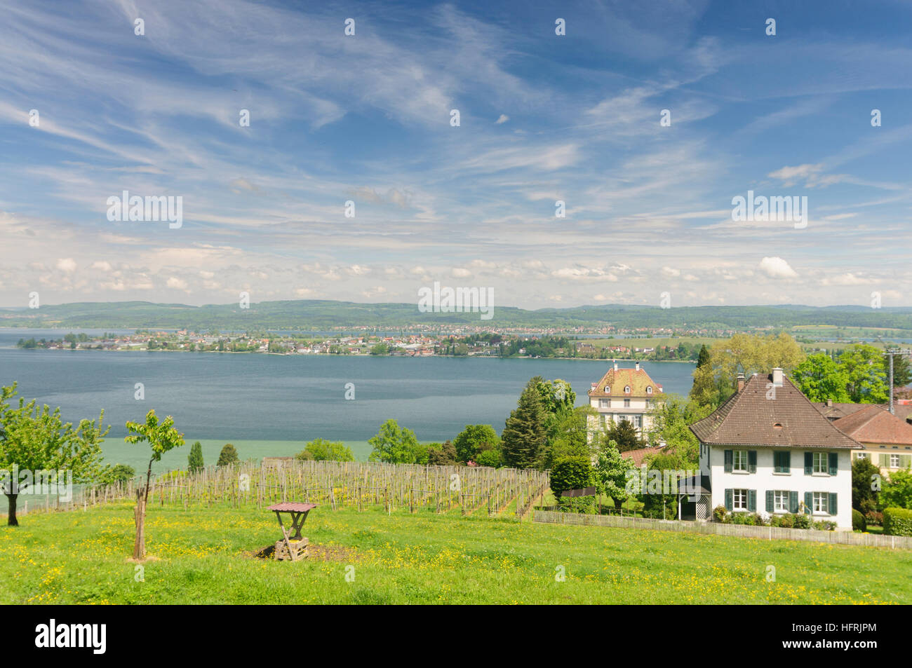 View of arenenberg castle over lake co hi-res stock photography and ...