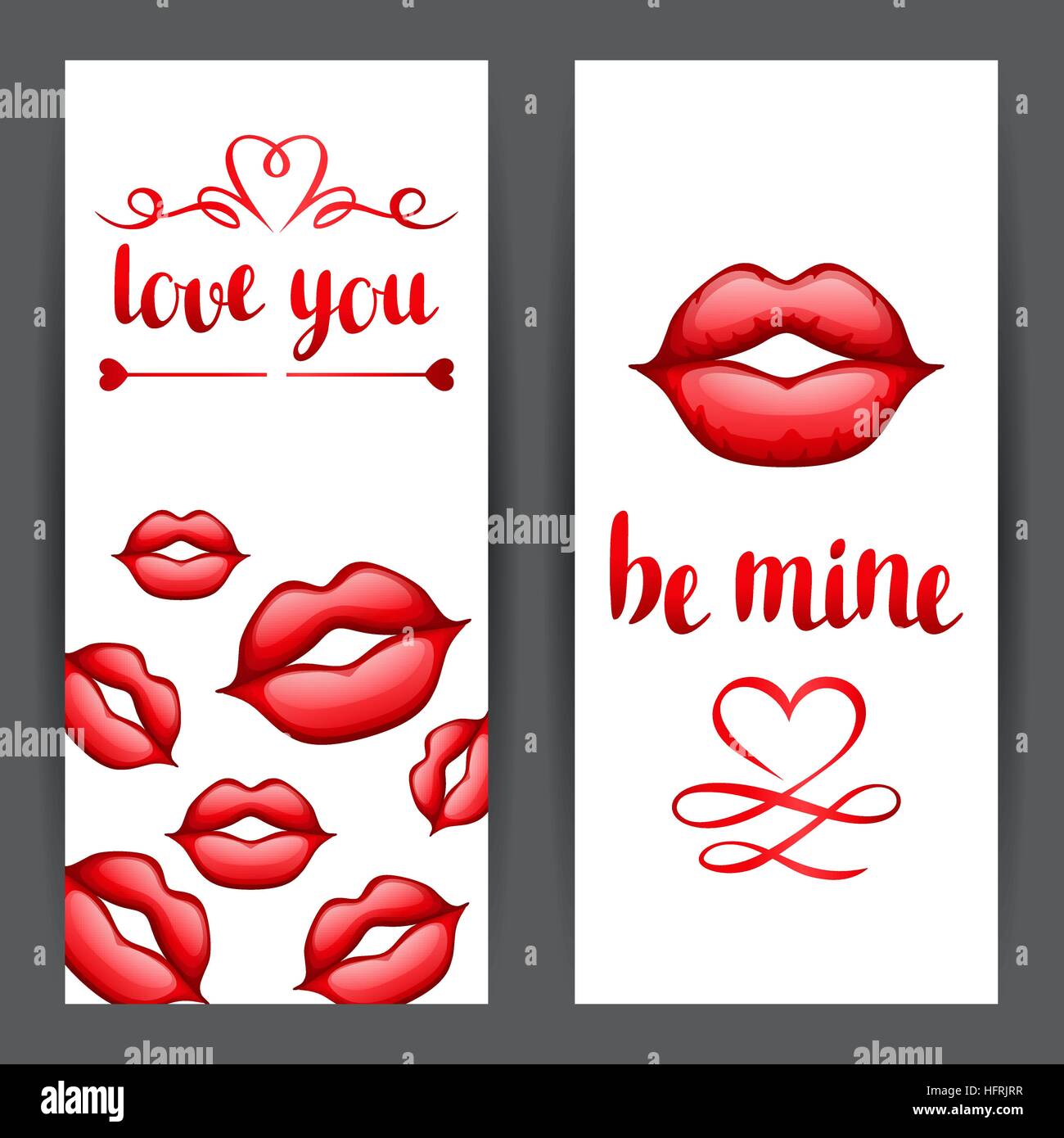 Shiny red lips Stock Vector Images - Alamy