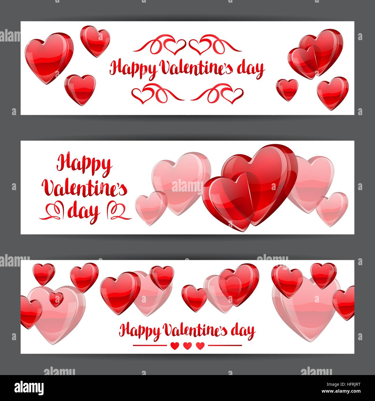 2 Hearts With Banners