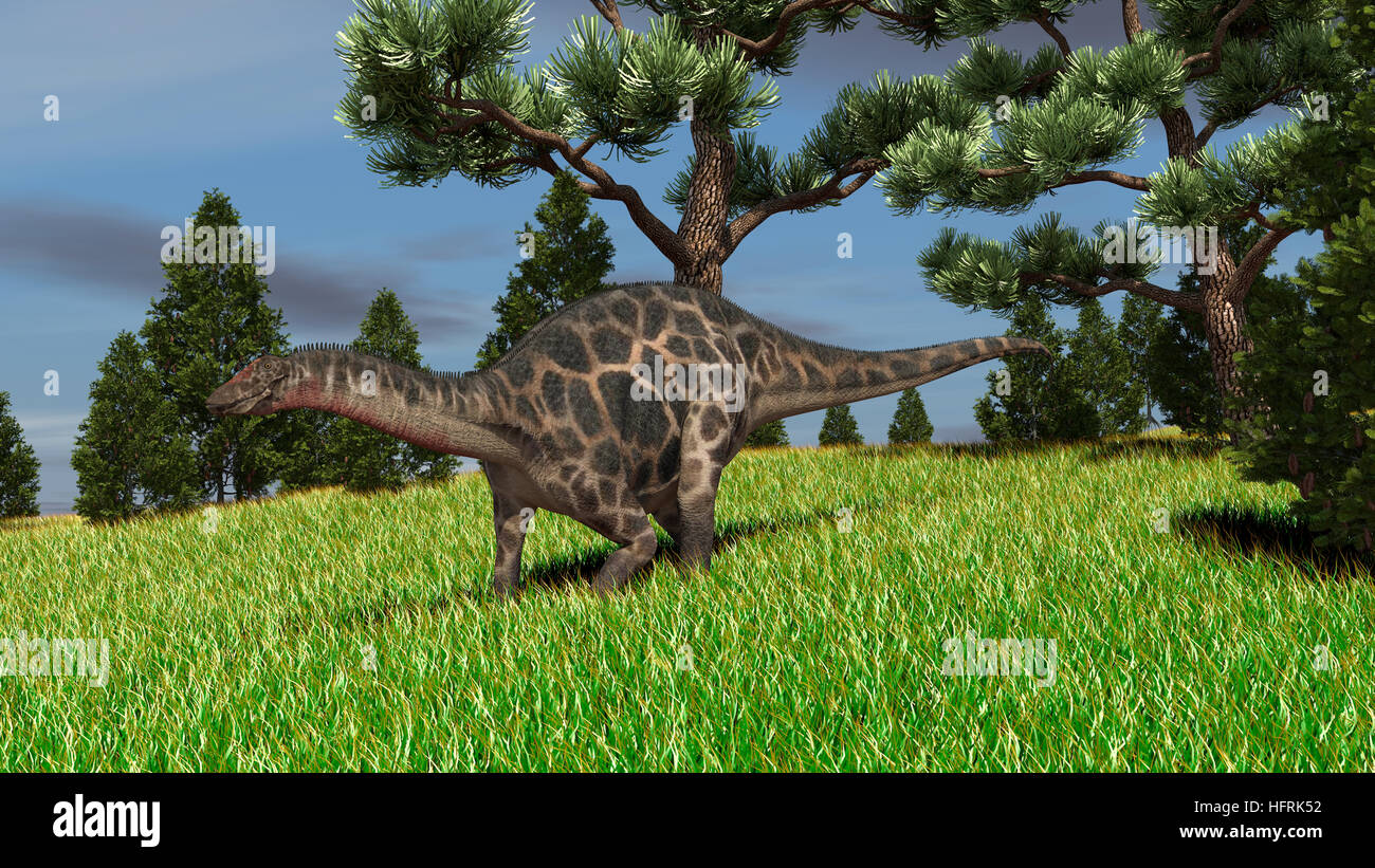Dicraeosaurus on walk Stock Photo - Alamy