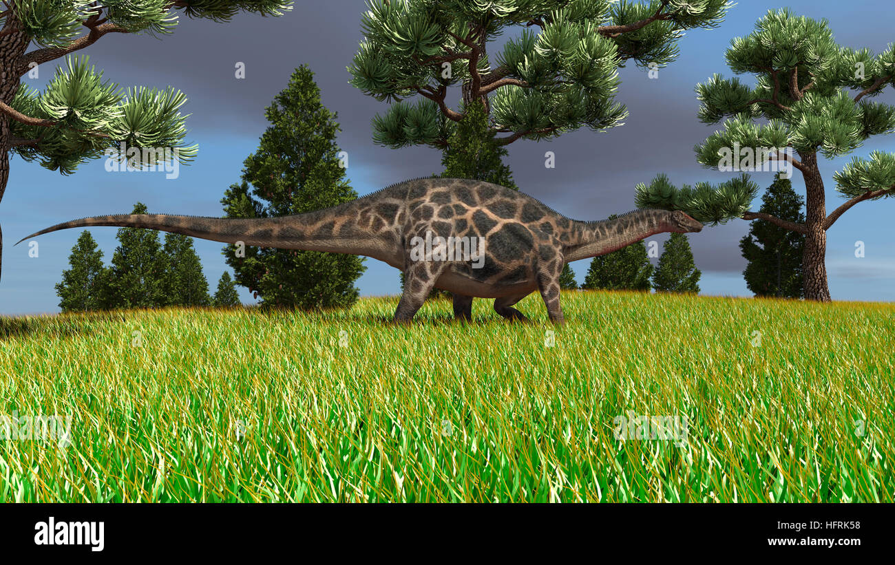 Dicraeosaurus on walk Stock Photo - Alamy