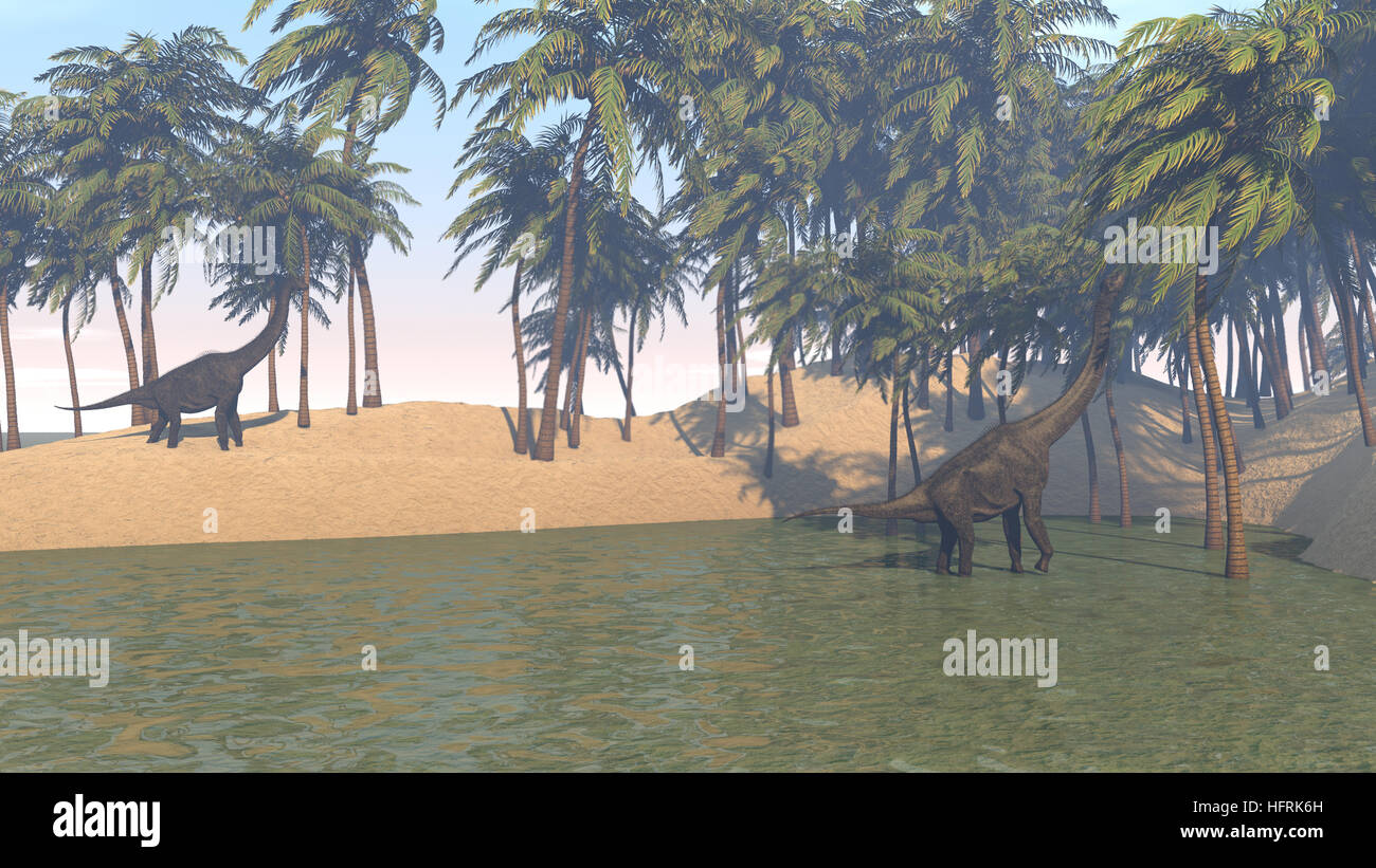 Two brachiosaurus hi-res stock photography and images - Alamy