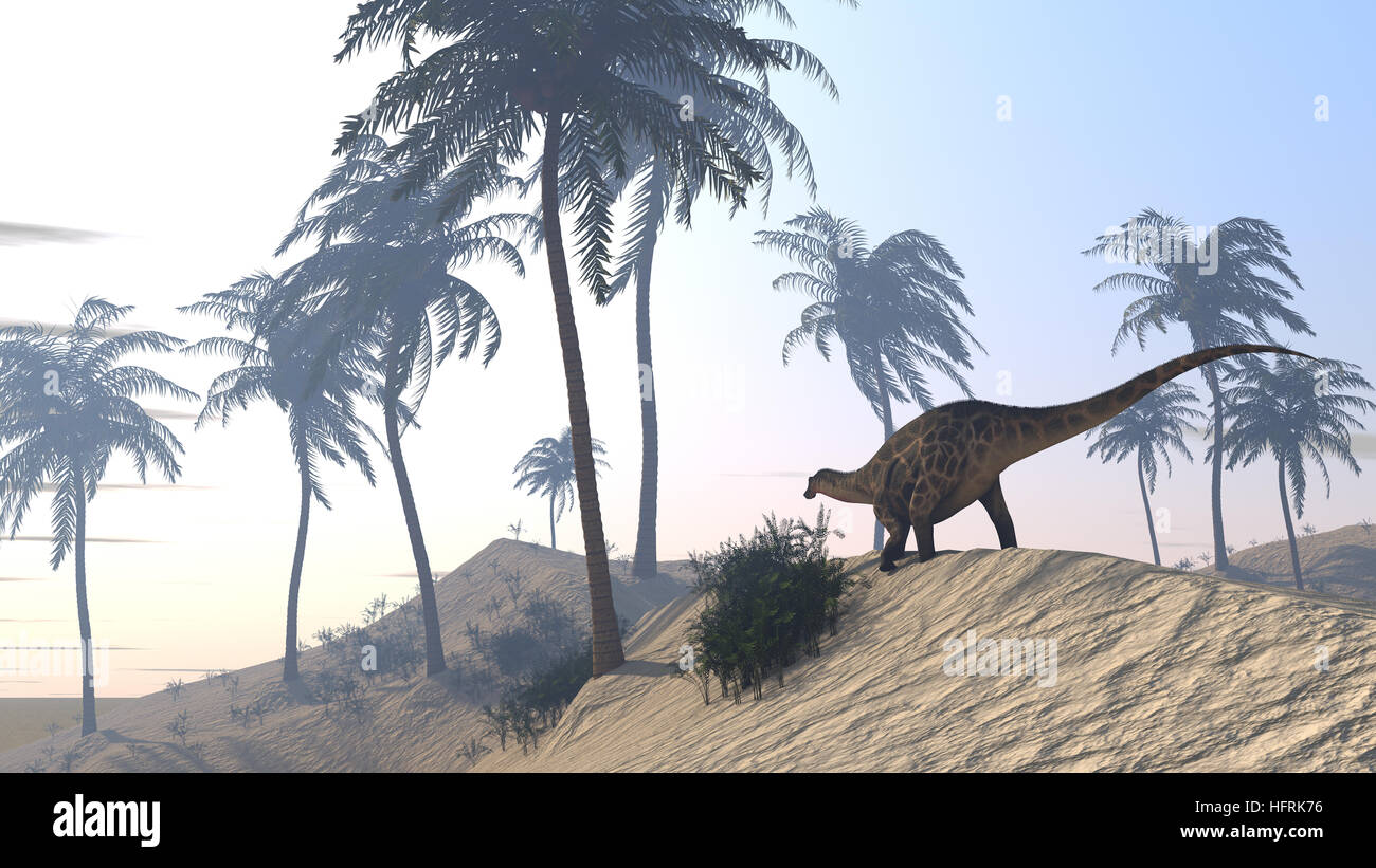 Dicraeosaurus on walk Stock Photo - Alamy