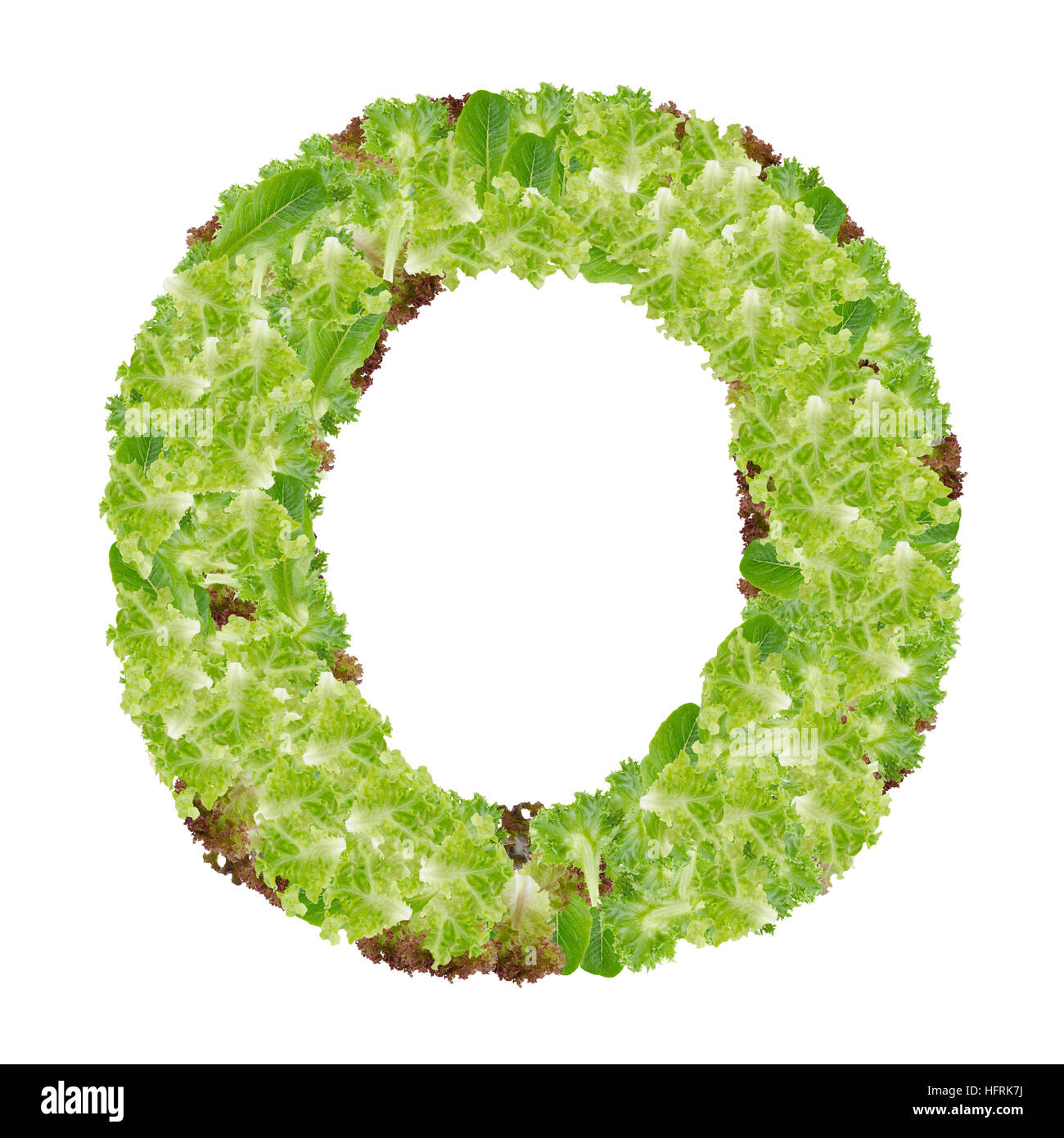 Letter O alphabet with hydroponics leaf ABC concept type as logo ...