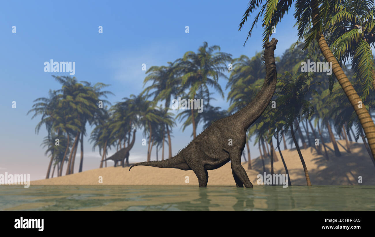 Two brachiosaurus hi-res stock photography and images - Alamy