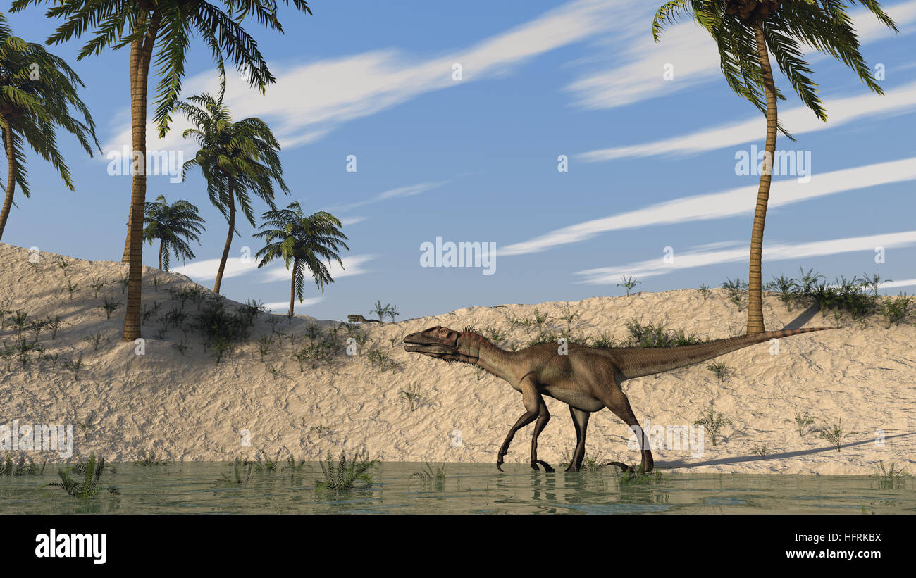 3d illustration of the hunting utahraptor dinosaurus Stock Photo - Alamy