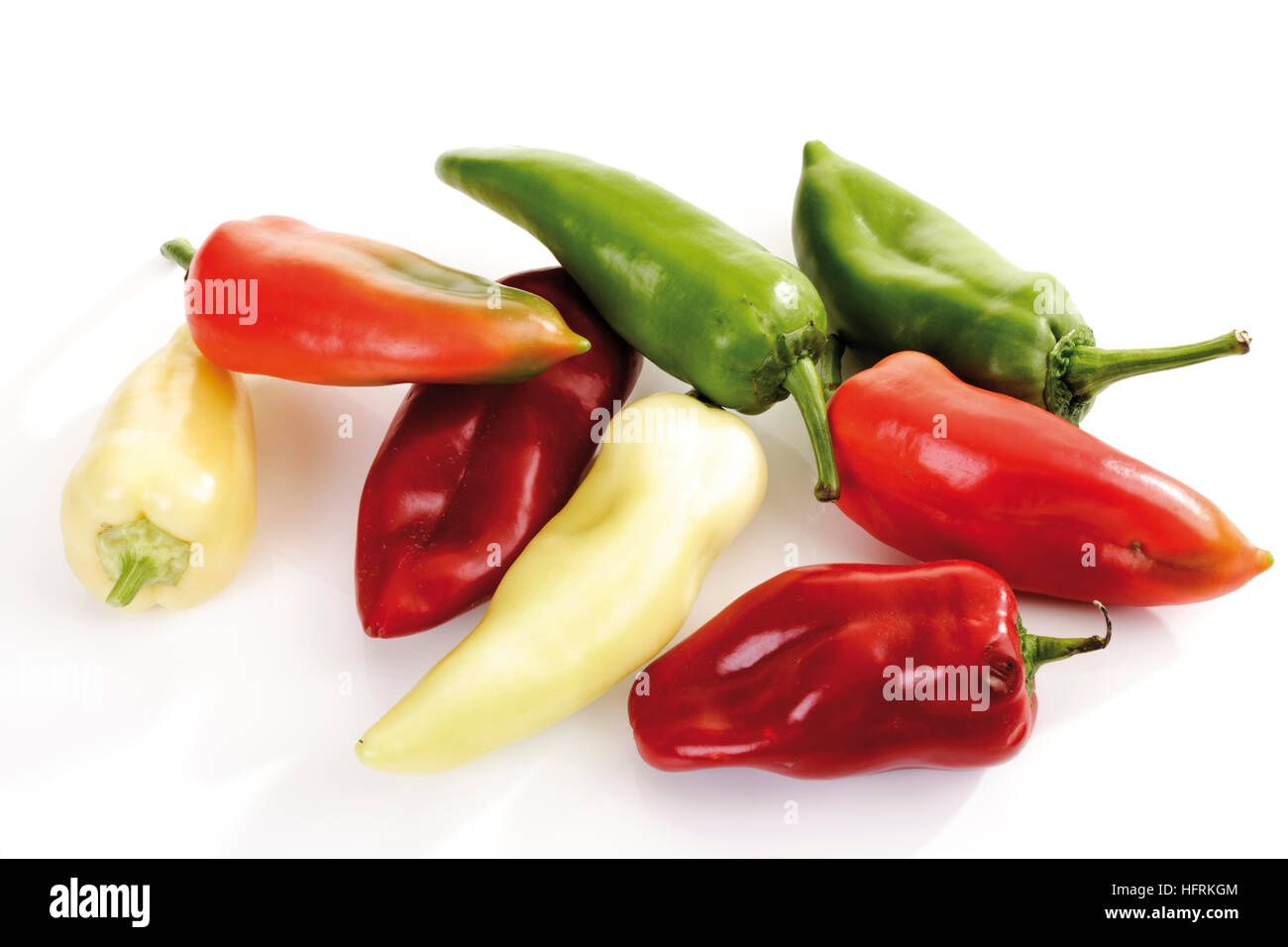 Hungarian chili peppers, various colours Stock Photo - Alamy