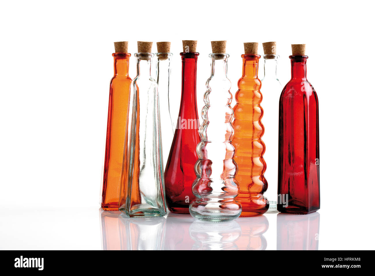 Colourful glass bottles Stock Photo - Alamy